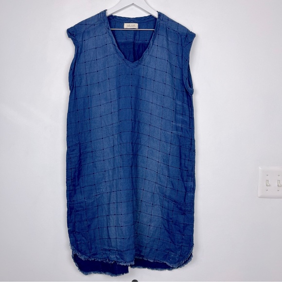 Bella Dahl | Dresses | Bella Dahl Blue Quilted Pattern Frayed Dress ...